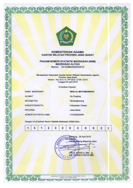 Surat kuasa pengambilan BSM 2011 | DOCX