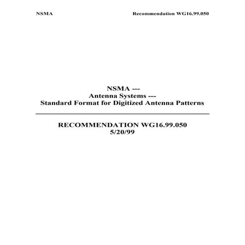 Nsma wg16 99_050 | PDF