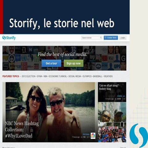 Storify, le storie nel web | PPT