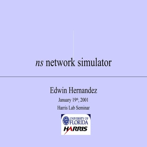 Ns Network Simulator Ppt Computer Networking Computing