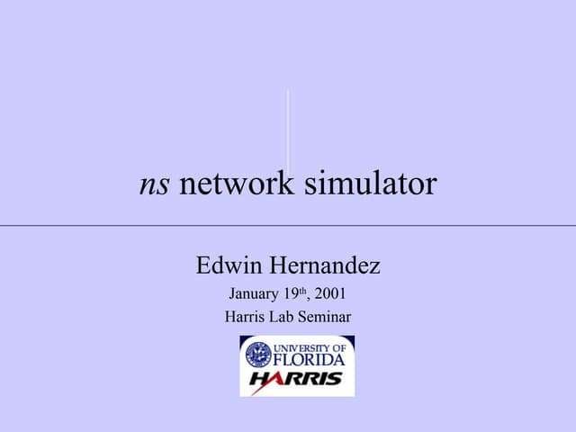 Ns Network Simulator Ppt Computer Networking Computing