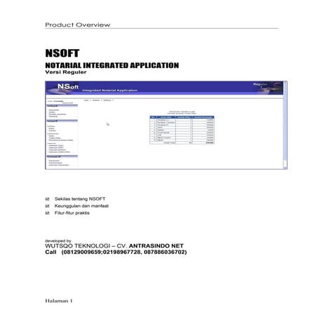 Nsoft Proposal Program Notaris | PDF