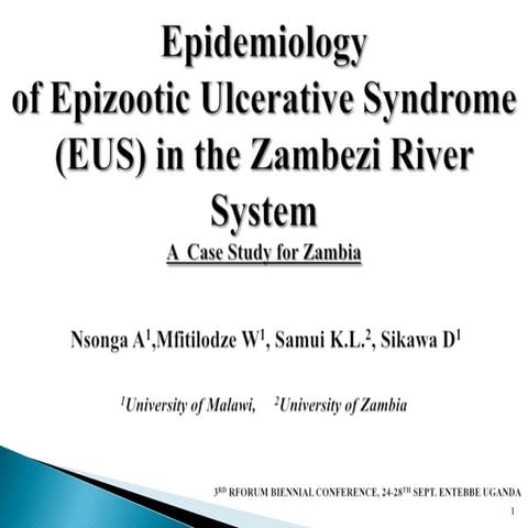 Epidemiology of Epizootic Ulcerative Syndrome (EUS) in the Zambezi ...