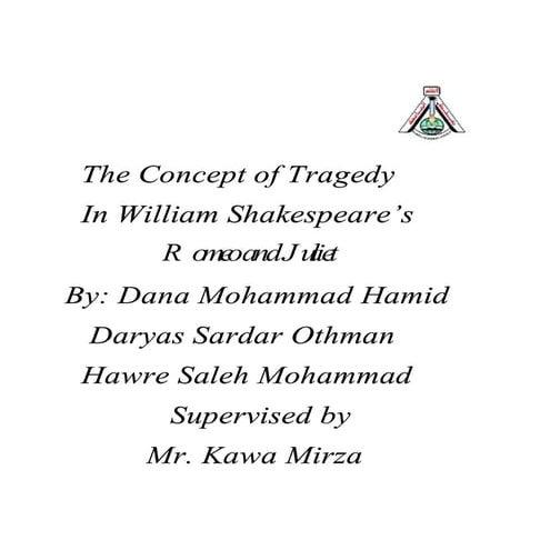 The Concept of Tragedy In William Shakespeare's | PDF