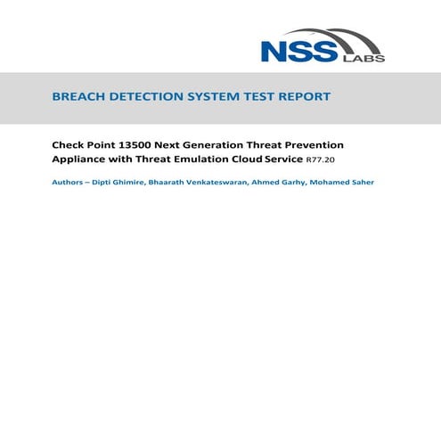 Nss labs-breach-detection | PDF