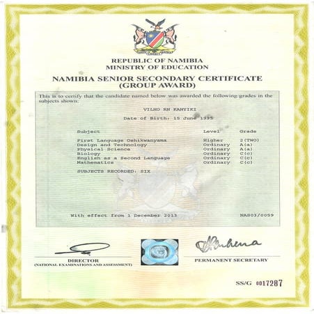 Nssc certificate | PDF