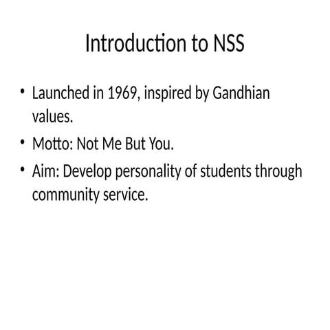 Nss | PPT