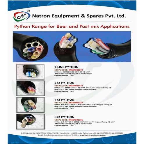 Beer Python Tubing lines | PDF