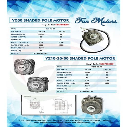 Shaded pole motor | PDF