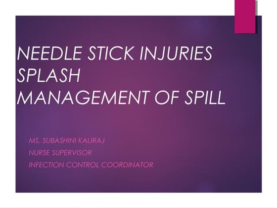 Needle stick injury | PPT