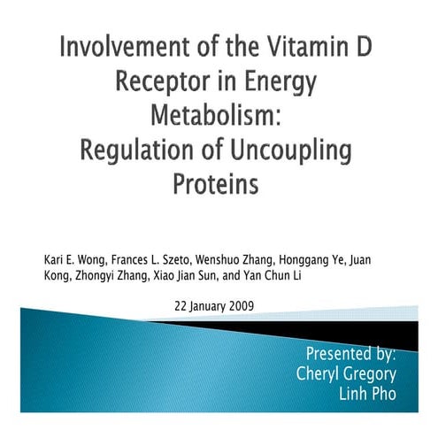Analysis of Metabolism Research | PPT