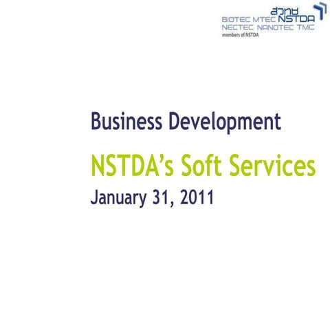 Nstda's soft services (31012011) | PPT