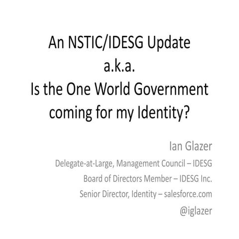 NSTIC and IDESG Update | PPTX