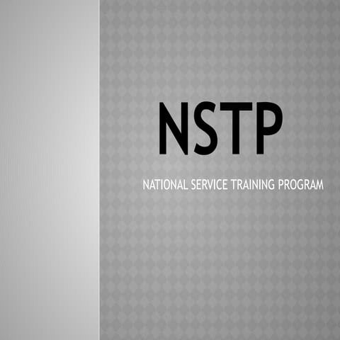 NSTP SUBJECT FOR COLLEGE........................... | PPT