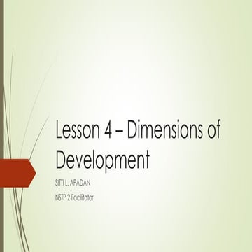 Nstp 2-lesson-4-dimensions-of-development (5) | PDF
