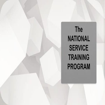 National Service Training Program - Literacy Training Service 2 | PPTX