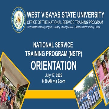 NATIONAL SERVICE TRAINING PROGRAM-ORIENTATION | PPTX