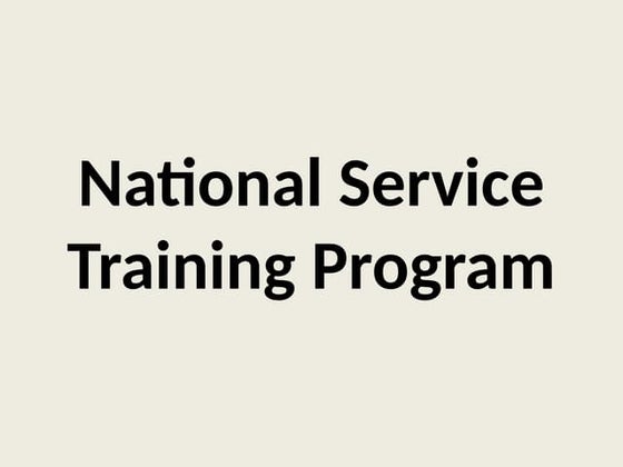 National Service Training Program (CWTS) pptx | PPTX