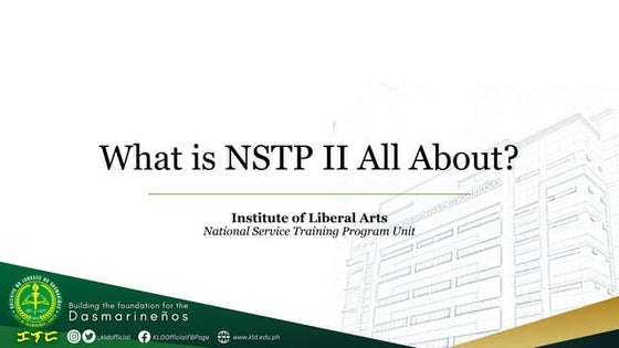 NSTP 1 Syllabus | PDF | Environment | Science
