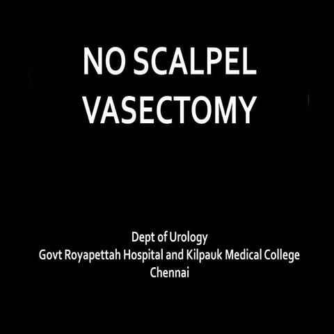 NO SCALPEL VASECTOMY(NSV) | PDF