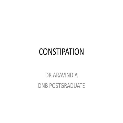 Constipation | PPTX