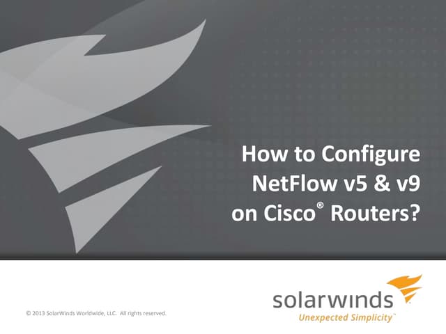 How To Configure Netflow V5 And V9 On Cisco Routers Pptx Computer Networking Computing