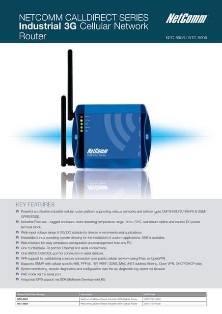 Spec Sheet TT9500 | PDF