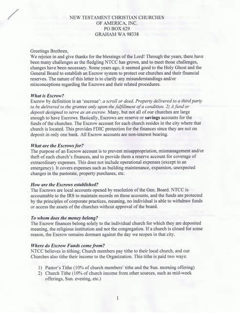 Ntcc Letter Of Support | PDF