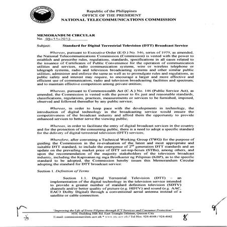 NTC Memorandum Circular No. 05 11-2013 | PDF