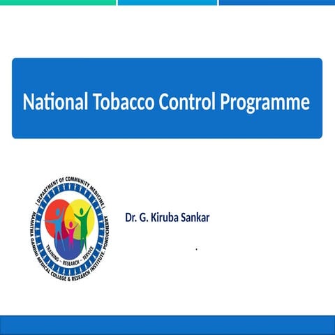 National tobbacco control programme | PPTX
