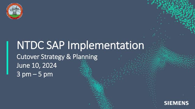 SAP Cutover Strategy with details becomes Cutover Kickoff) | PPT