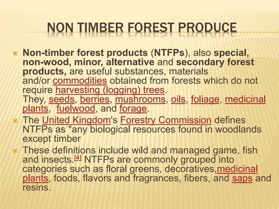 Forest utilization and its commercial aspects | PPT
