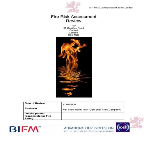 My Fire Risk Assessment Template | DOC
