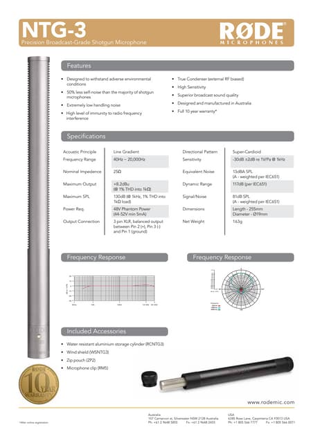Rode NTG-1 | PDF