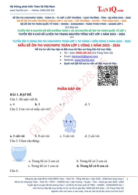 Đấu trường Vioedu lớp 6 Vòng 1,2,3,4,5,6,7,8,9,10,11,12 sơ loại năm 2025 - 2026 | PDF