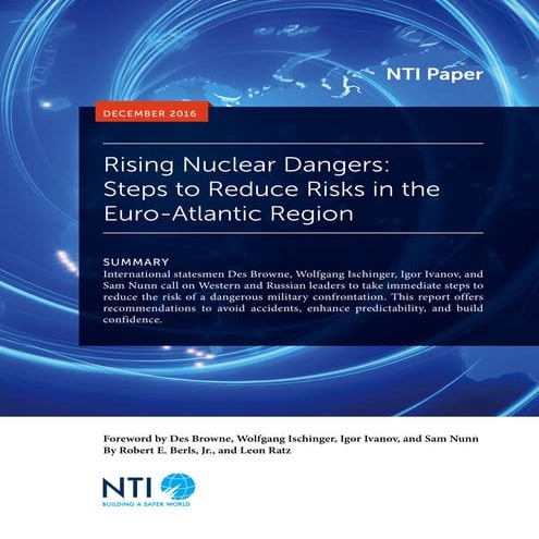 Rising Nuclear Dangers: Steps to Reduce Risks in the Euro-Atlantic ...