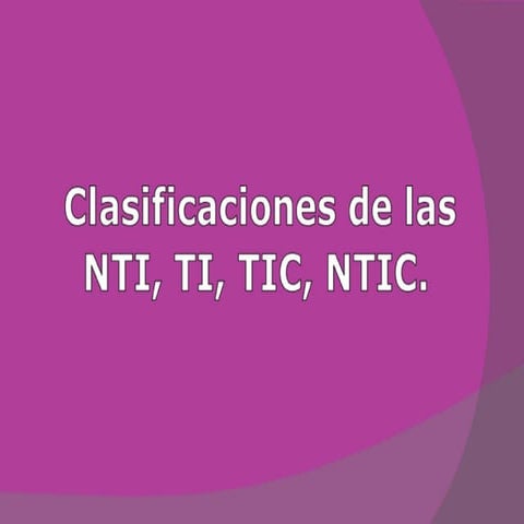 Nti, ti, tic, ntic | PDF
