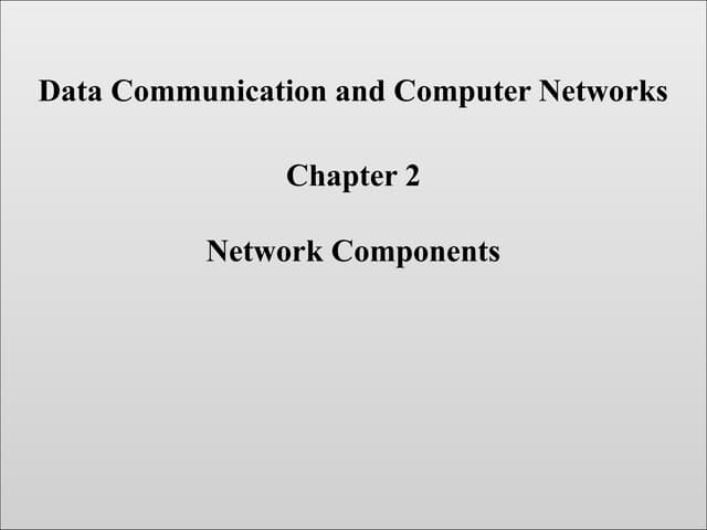 Data communication and computer network Chapter 2.pptx Data communication and computer network Chapter 2.pptx