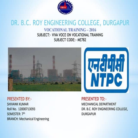 NTPC Barh ppt by Shivank | PPTX