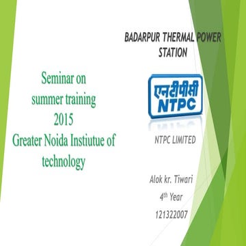 Ntpc(btps) report | PPT
