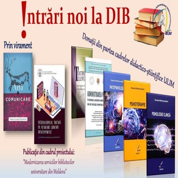 Donații din partea cadrelor didactico-științifice ULIM | PPT