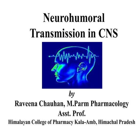 Neurotransmitters in CNS | PPTX