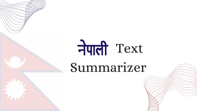 Abstractive And Extractive Nepali Text Summarizer Pdf