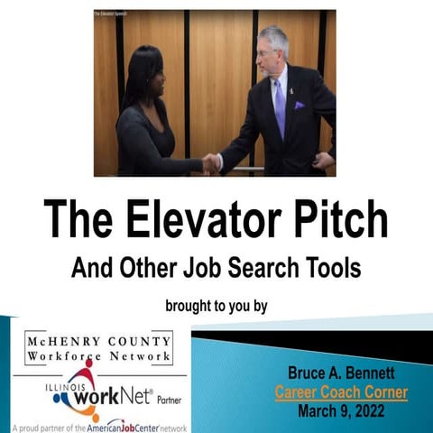 The Elevator Pitch and Other Job Search Tools | PPT