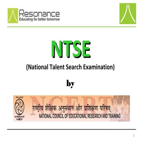 National Talent Search Examination | PPT