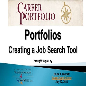 Portfolios - A Job Search Tool | PPT