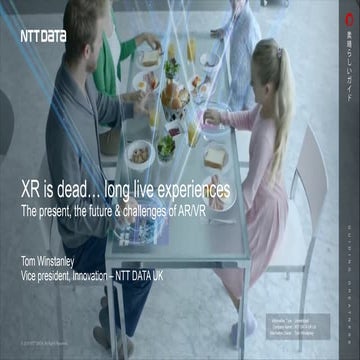 Ntt DATA introduction to immersive experiences for Cambridge Wireless ...