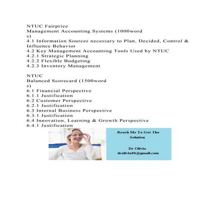 NTUC Fairprice Management Accounting Systems (1000words)4.1 In.docx