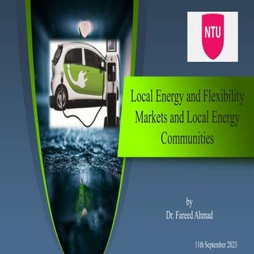 Local Energy and Flexibility Markets and Local Energy Communities | PPTX