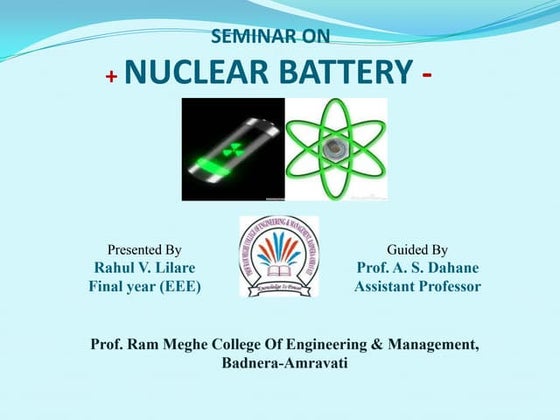 Nuclear battery 2019 | PPT